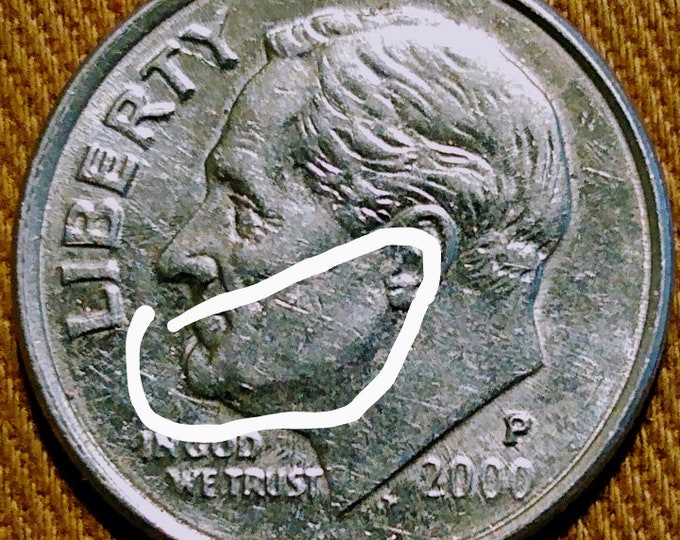 2000 P Roosevelt Dime Error DDO Jaw Chin - Etsy