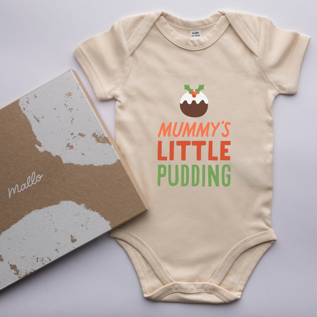 Mummyss Little Pudding Baby Onesie Christmas Baby Outfit Organic Baby ...