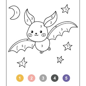 Color by Number Activity Book Coloring Sheets Ages 3-8 Motor Skills ...