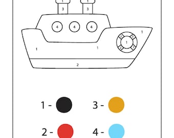 Color by Number Activity Book Coloring Sheets Ages 3-8 Motor Skills ...