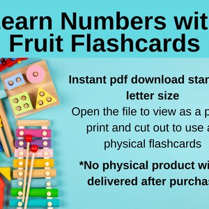 Digital Numbers With Fruit Flashcards 1-10 Fun Printable Math Education ...