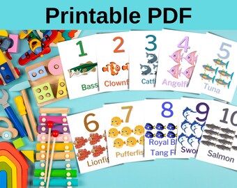 Digital Numbers With Fruit Flashcards 1-10 Fun Printable Math Education ...