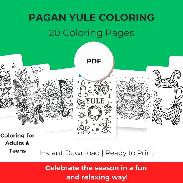 Coloring Pages for Yule - Etsy
