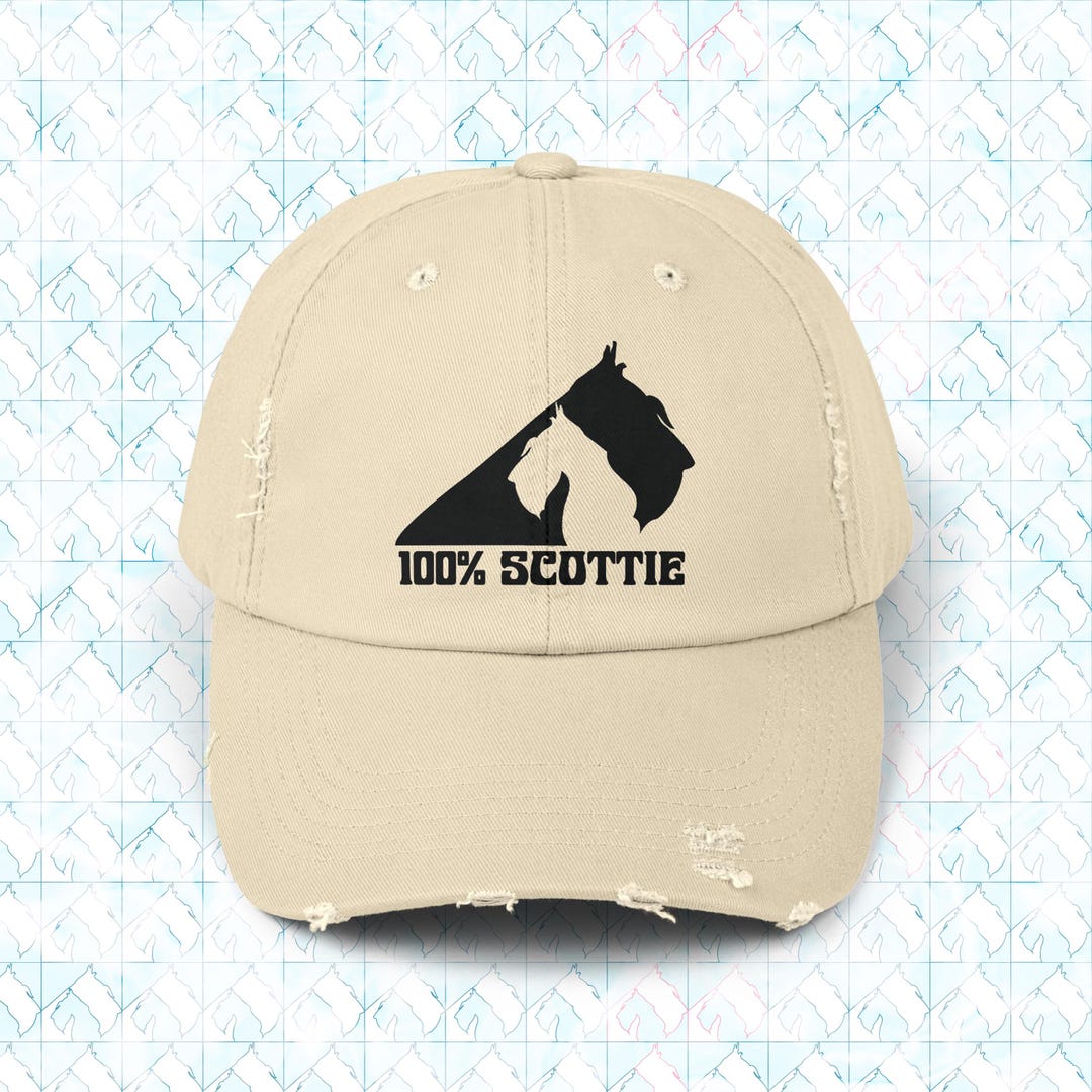 Black and White Scottish Terrier Hat, Scottie Dog Duo Cap, Scottie Dog ...