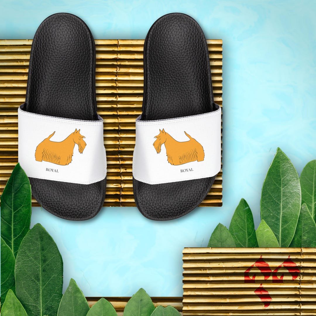 Wheaten Scottish Terrier Slides: Men's Scottie Dog Sandals - Etsy