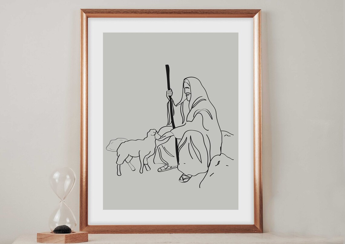 The Parable of the Lost Sheep Modern Prints Jesus Christ - Etsy
