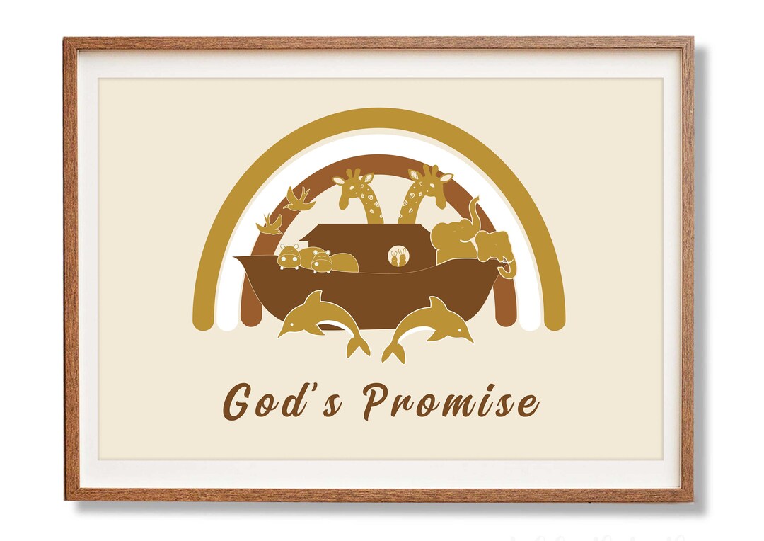 God's Promise Christian Nusery Wall Art, DIGITAL Art, Christian Wall ...