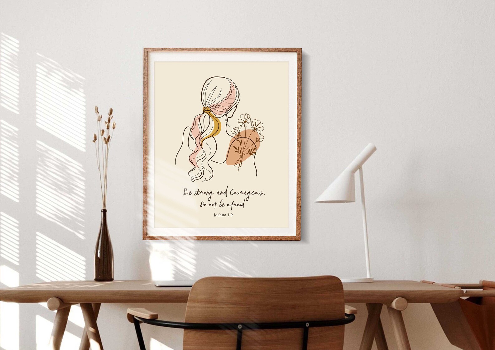 Be Strong and Courageous Christian Art Female Art Prints - Etsy