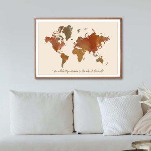 The Great Commission World Map in Mid Century Modern, DIGITAL DOWNLOAD ...