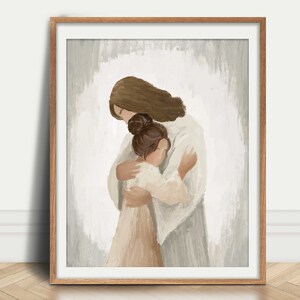 Modern Painting of Jesus Hugging A Young Woman DIGITAL DOWNLOAD ...