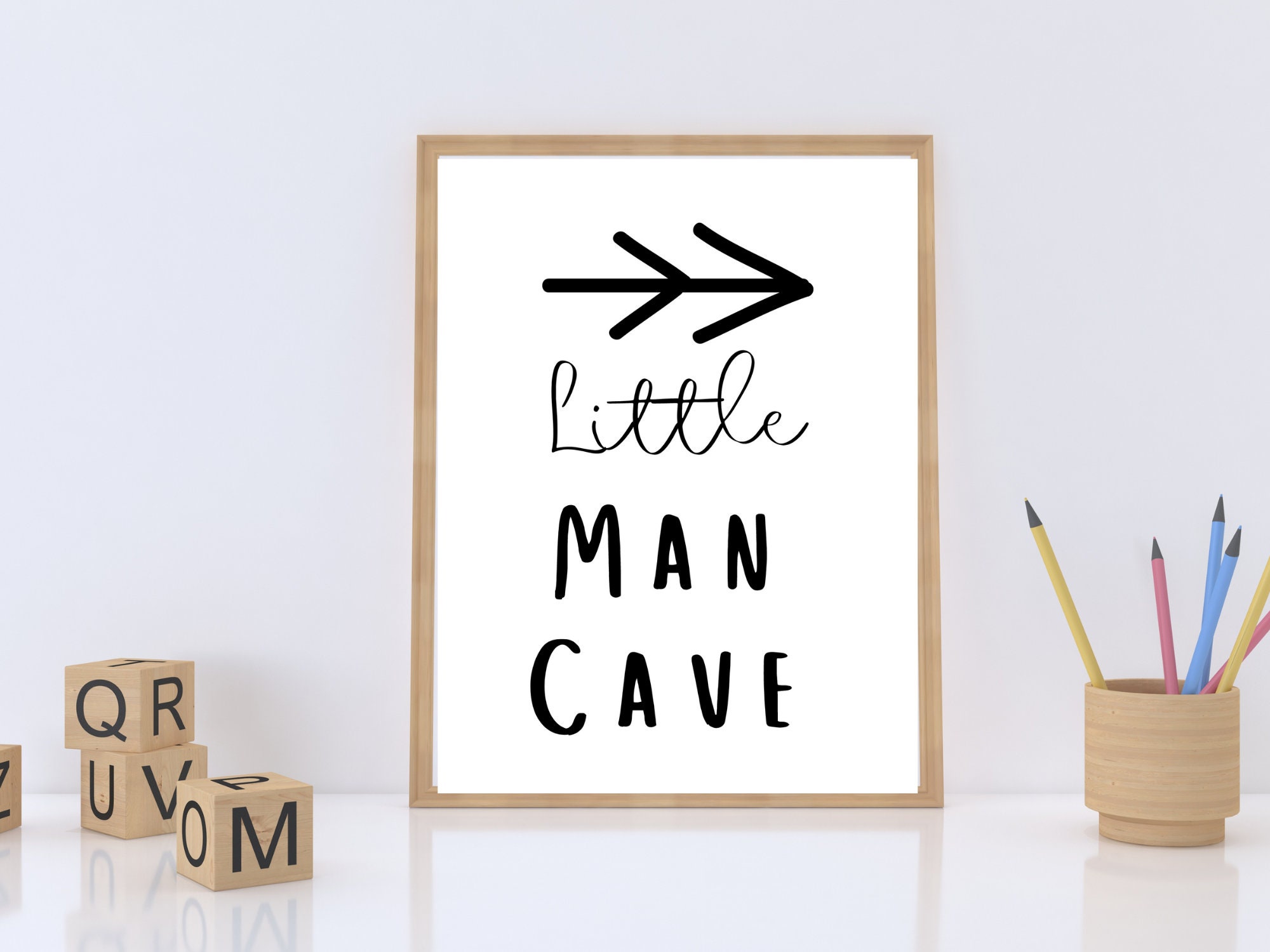 LITTLE MAN CAVE , Hunting Nursery . Nursery Print Set of 3 , Boy ...