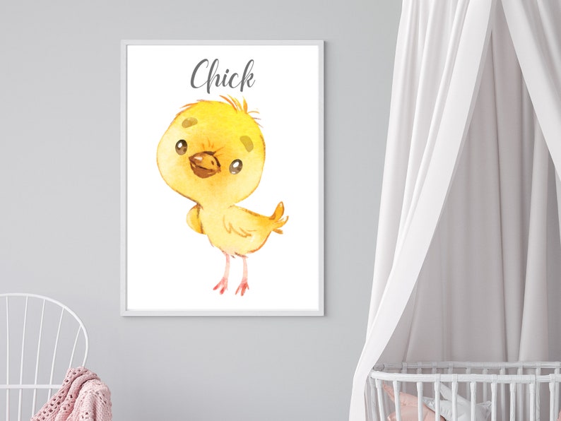 BABY FARM ANIMAL Nursery Decor , Set of 6 Prints , Farm Animal Prints ...