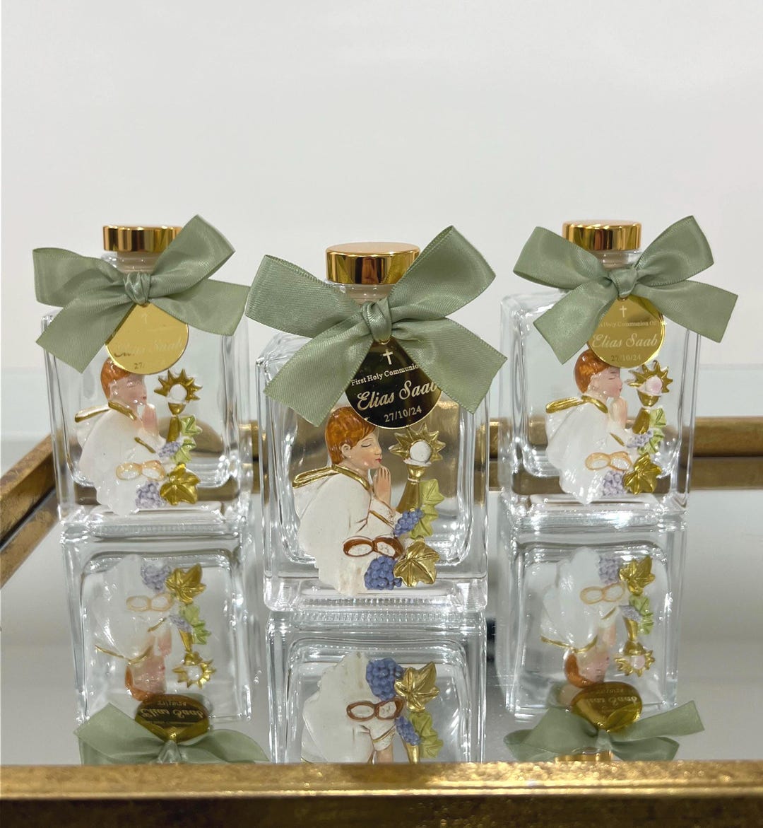 Holy Communion Boy Favour Bottle | Holy Water Holy Oil Bottle - Etsy