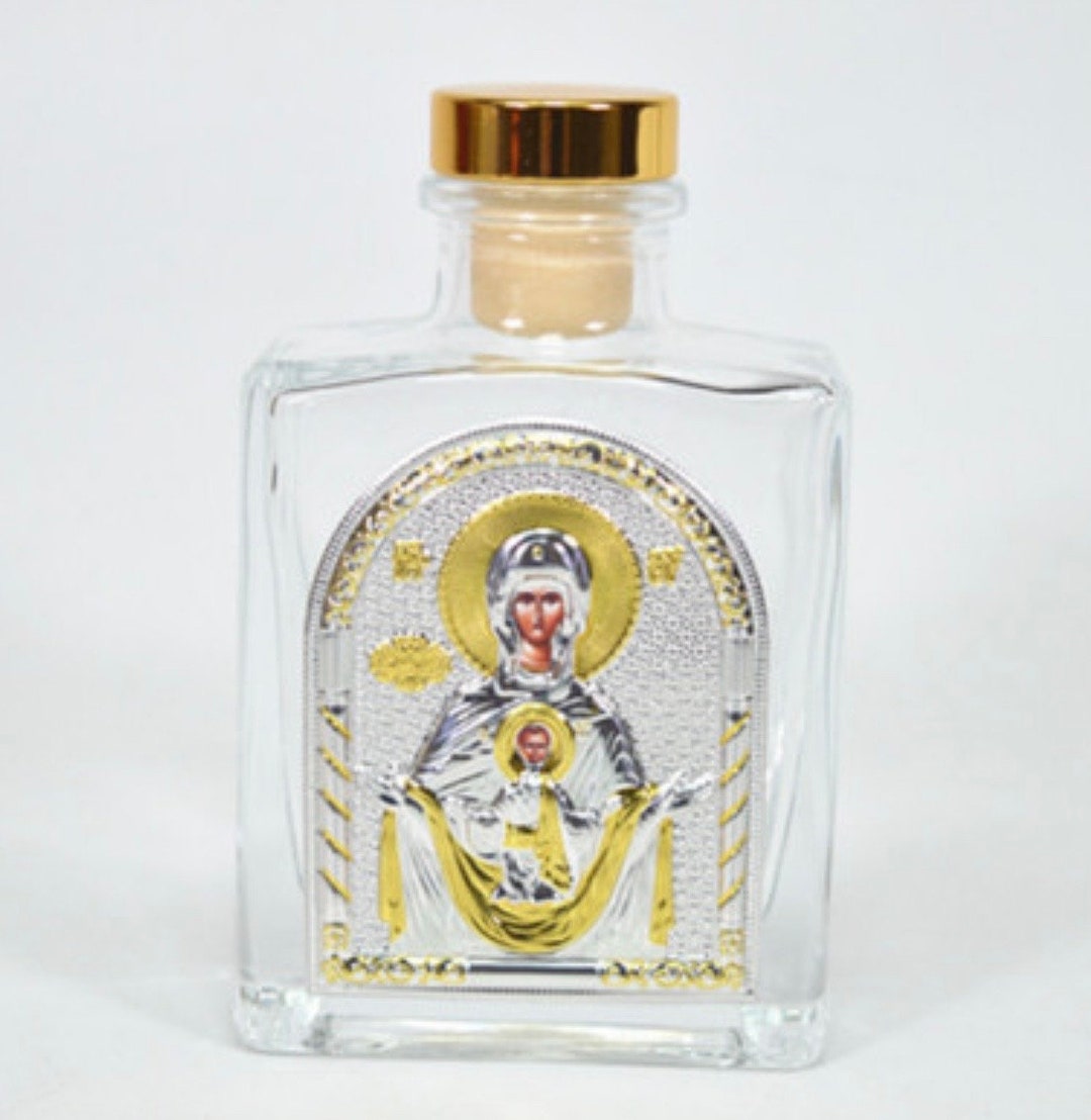 Holy Mother Mary & Baby Jesus Favour Bottle | Holy Water Holy Oil ...