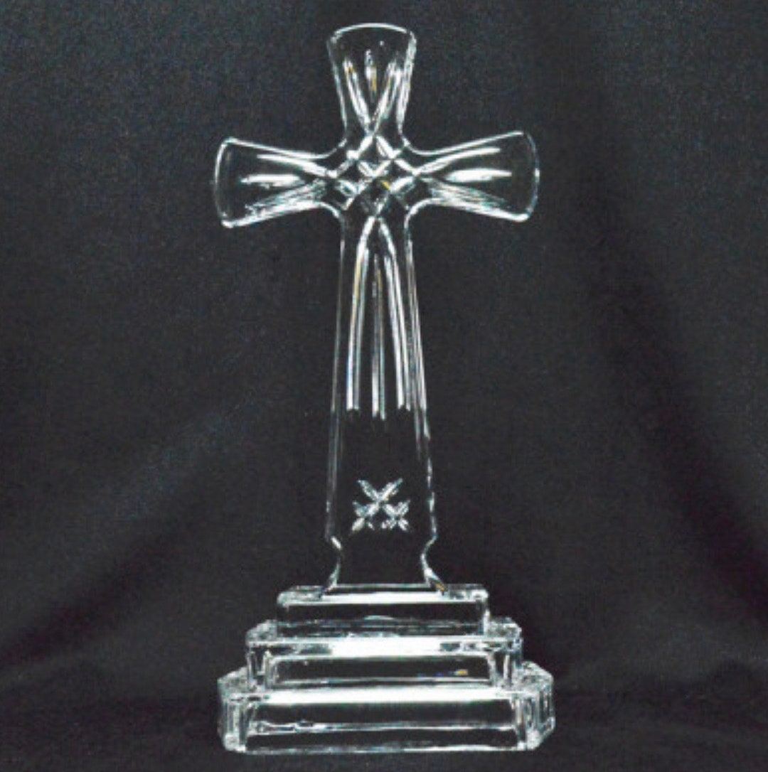 Crystal Glass Cross | Religious Statue | Christening Bomboniere ...