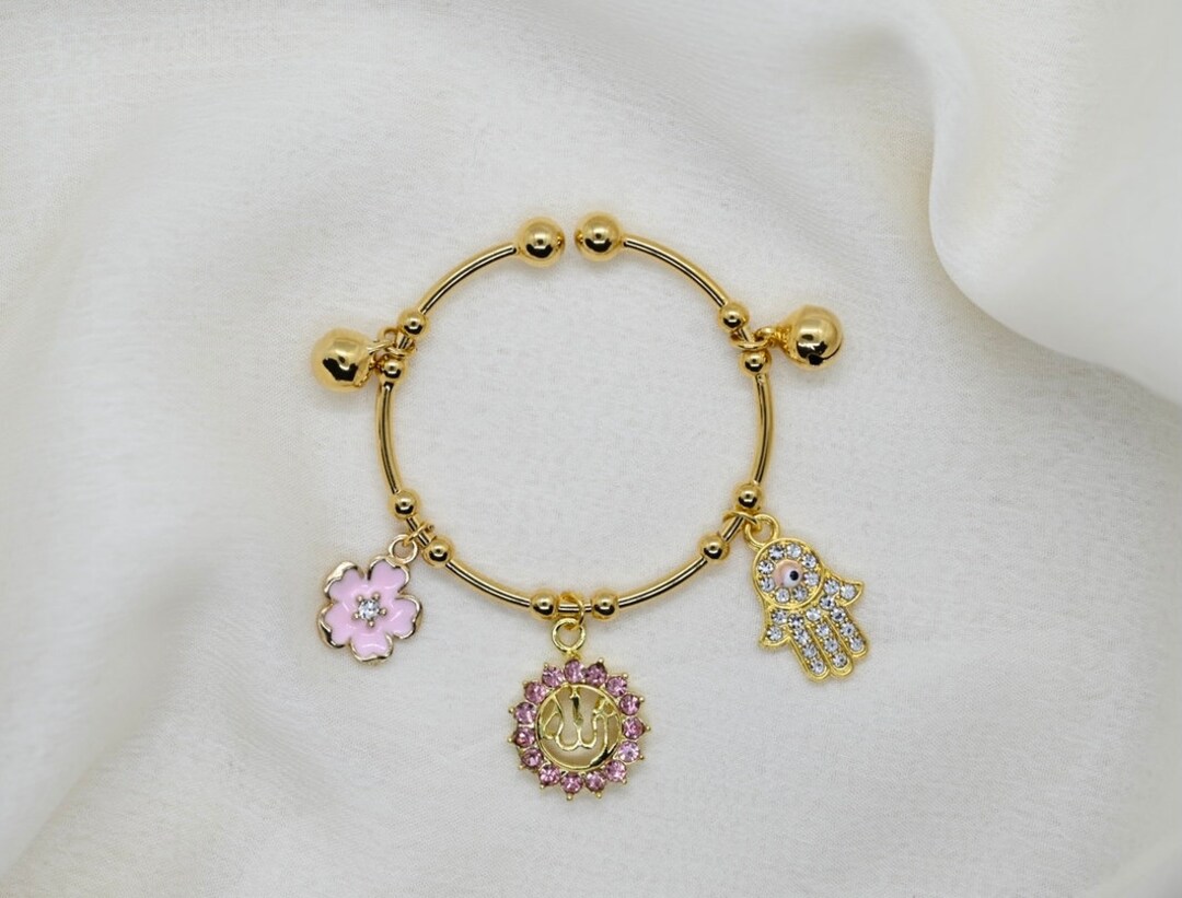 Personalised Baby Bangle Islamic Bangle Adjustable Baby - Etsy