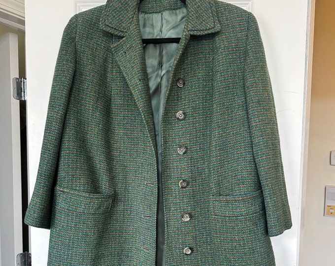 Vintage 1950's Harris Tweed Wool Coat Made in Scotland Women's S/M - Etsy