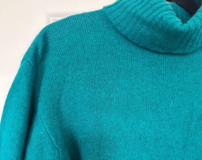 Sutton Studio 1980’s Knit Turquoise Sweater - Women’s S/M - Etsy