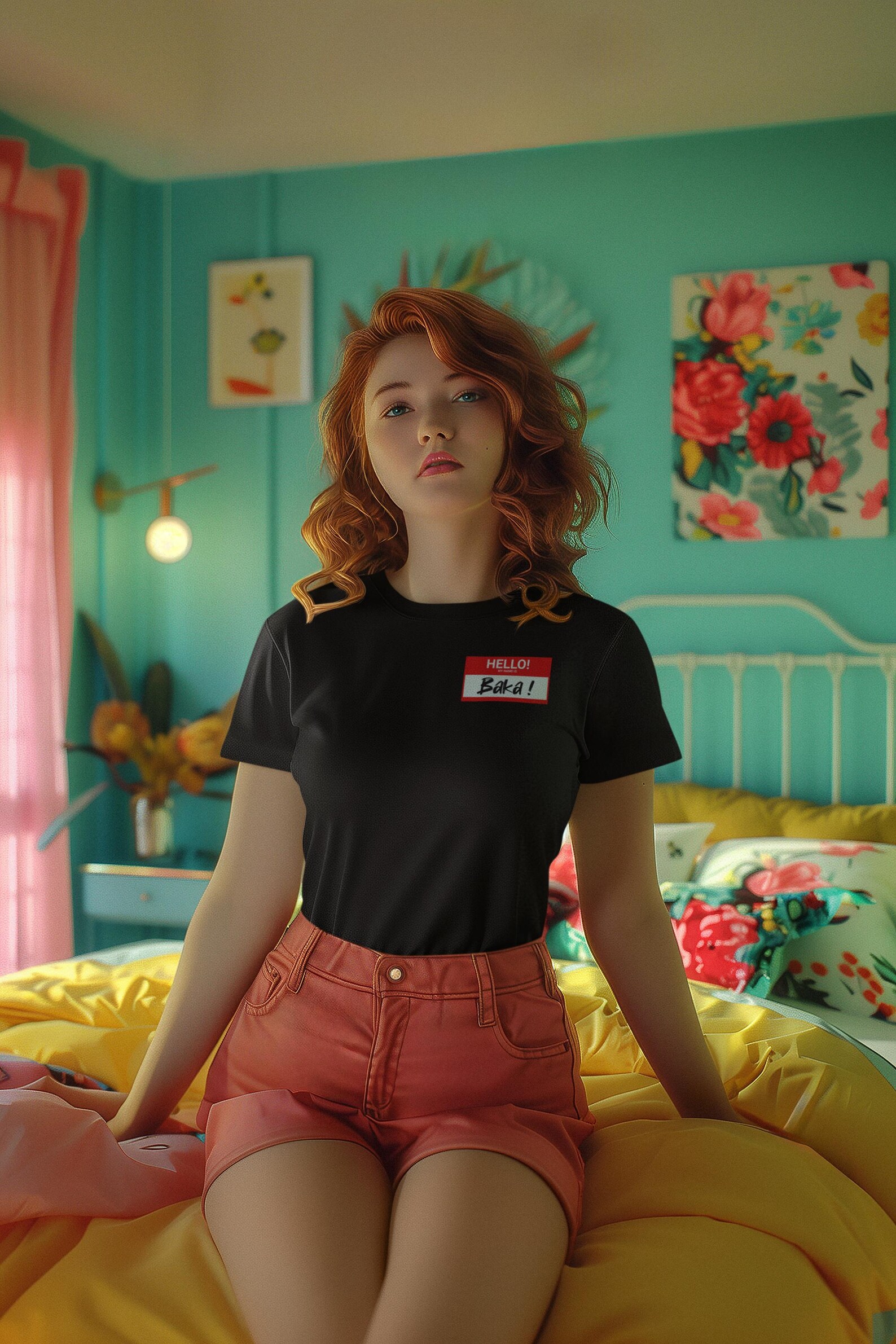 Indigenous Designs "baka !" Anime Inspired Custom Graphic Mens Womens T ...