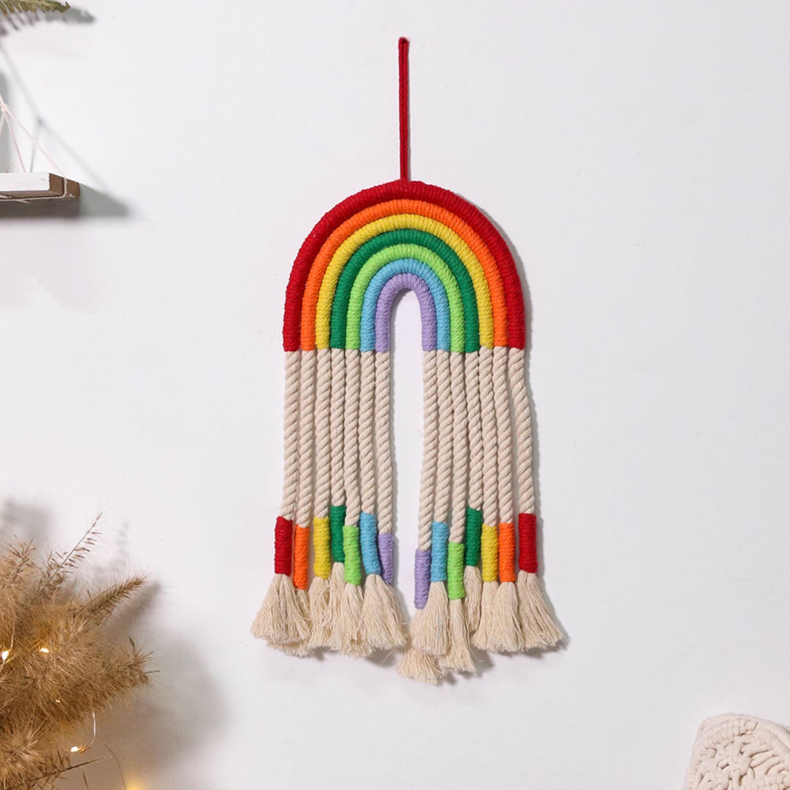 Rainbow Macrame Wall Hanging Rainbow Macrame Rainbow Home - Etsy