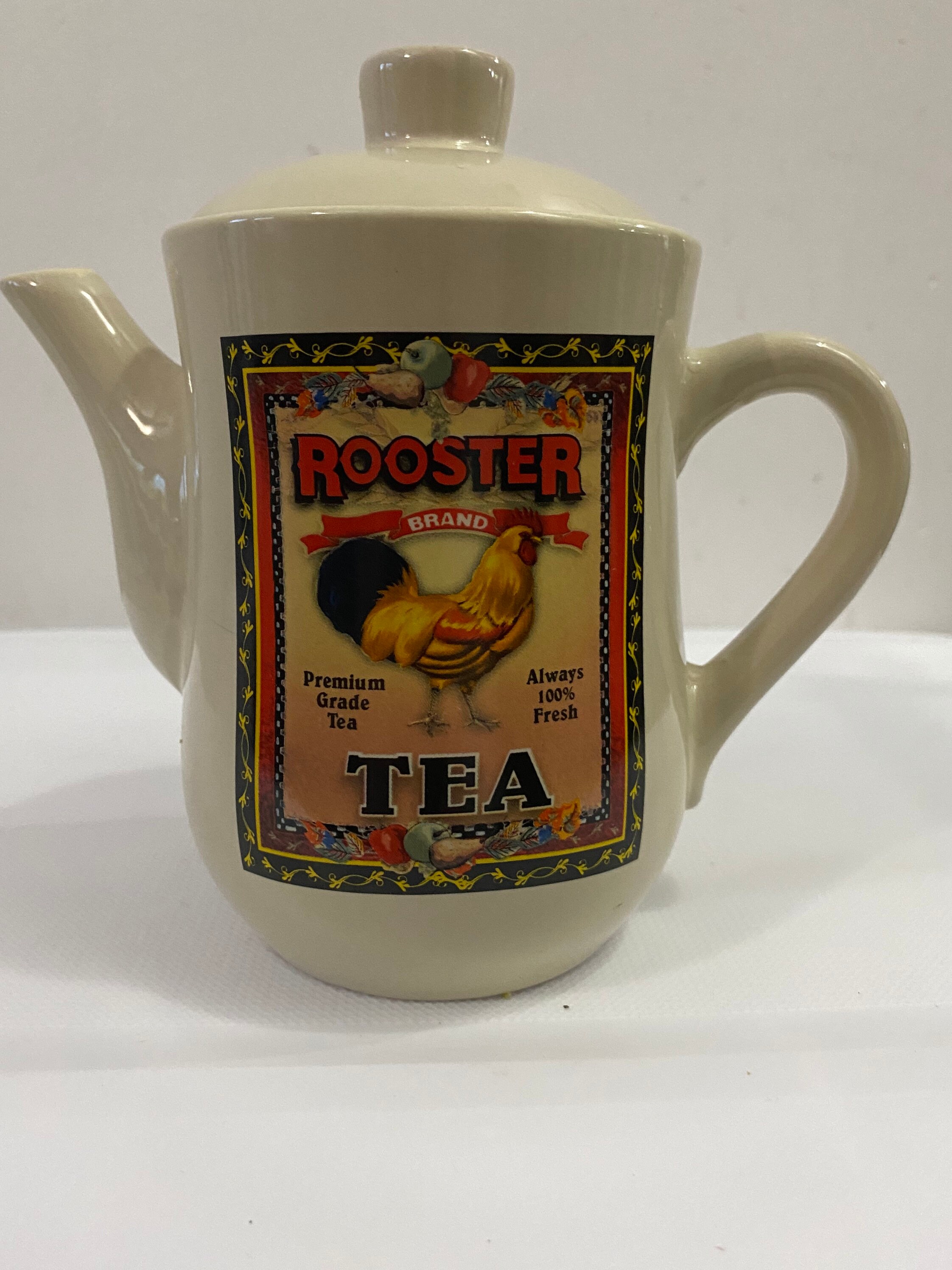 Vintage Rooster Tea Pot - Etsy