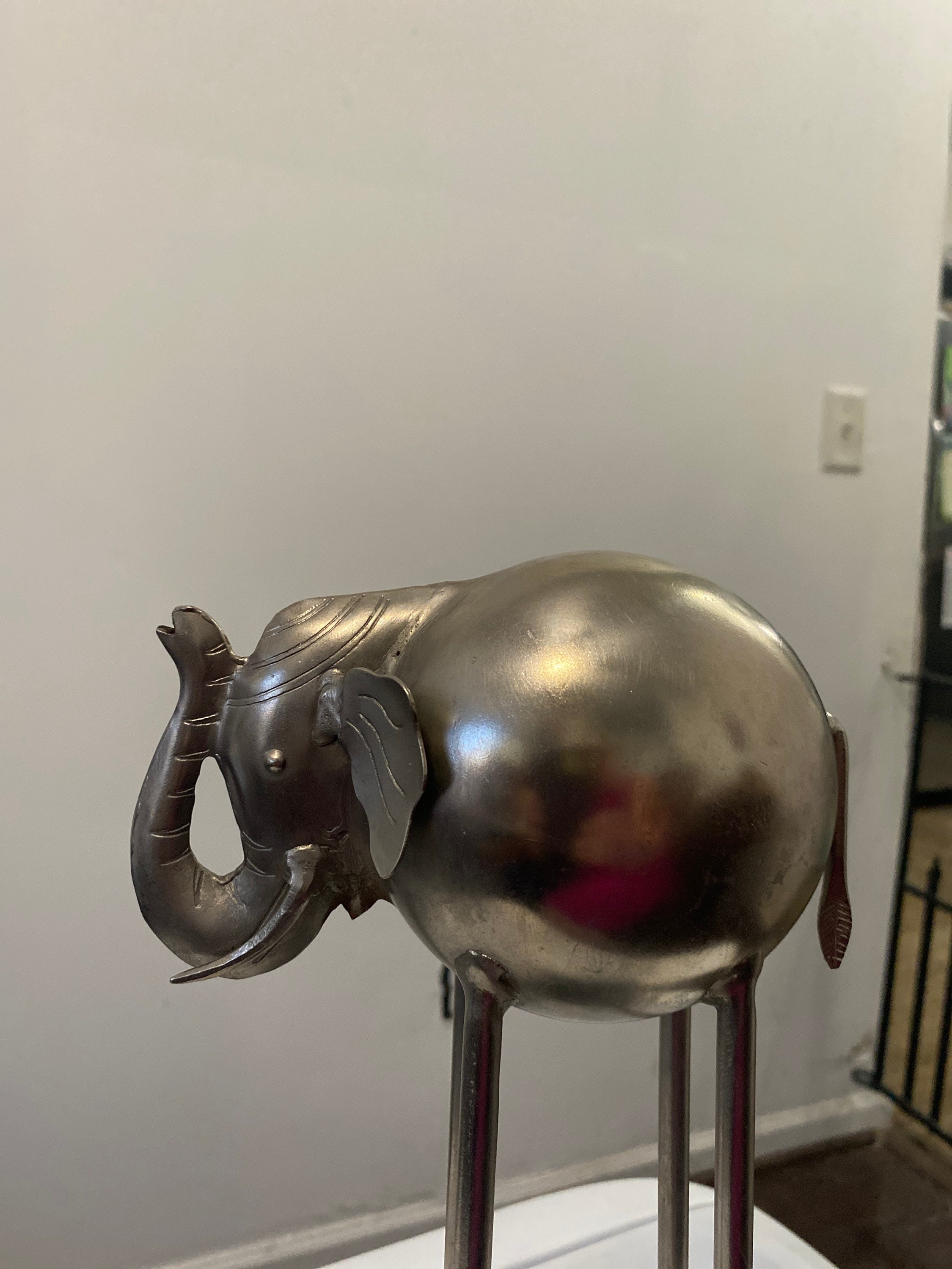 Metal Elephant Sculpture - Etsy