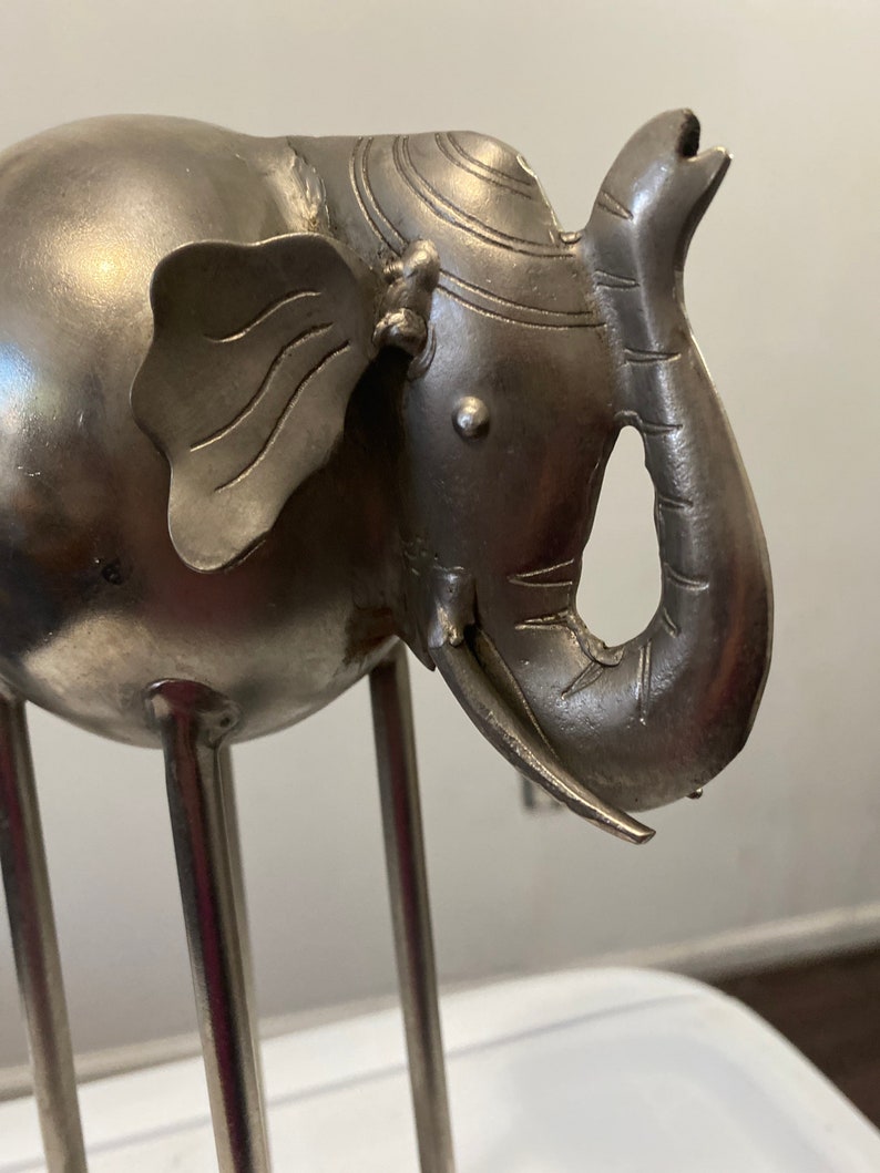 Metal Elephant Sculpture - Etsy
