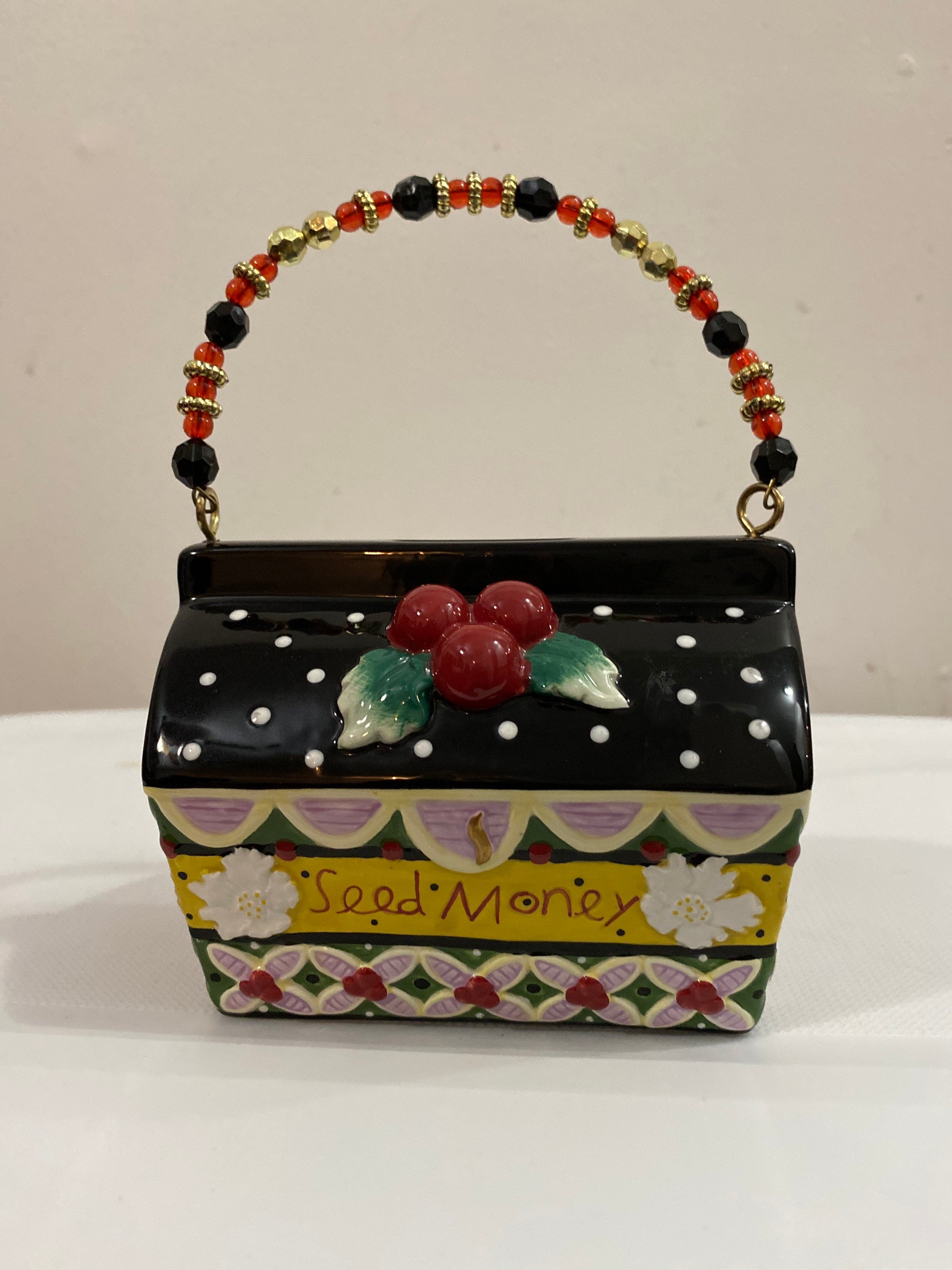 Vintage Ceramic Purse Bank - Etsy