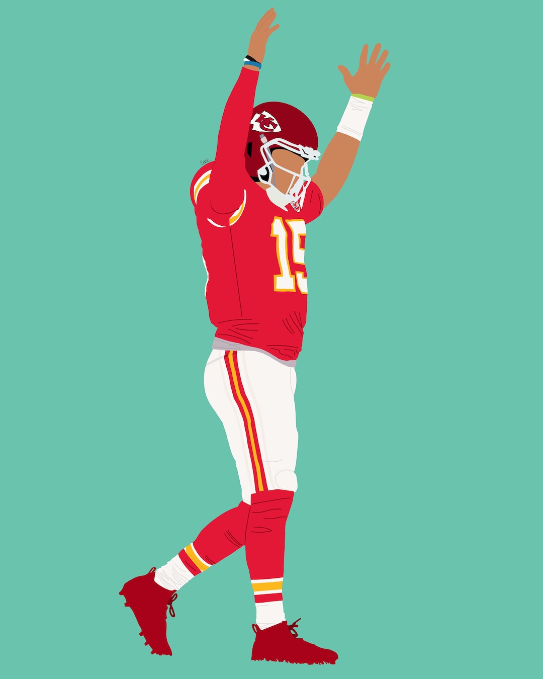 Kansas City Chiefs Patrick Mahomes Print - Etsy