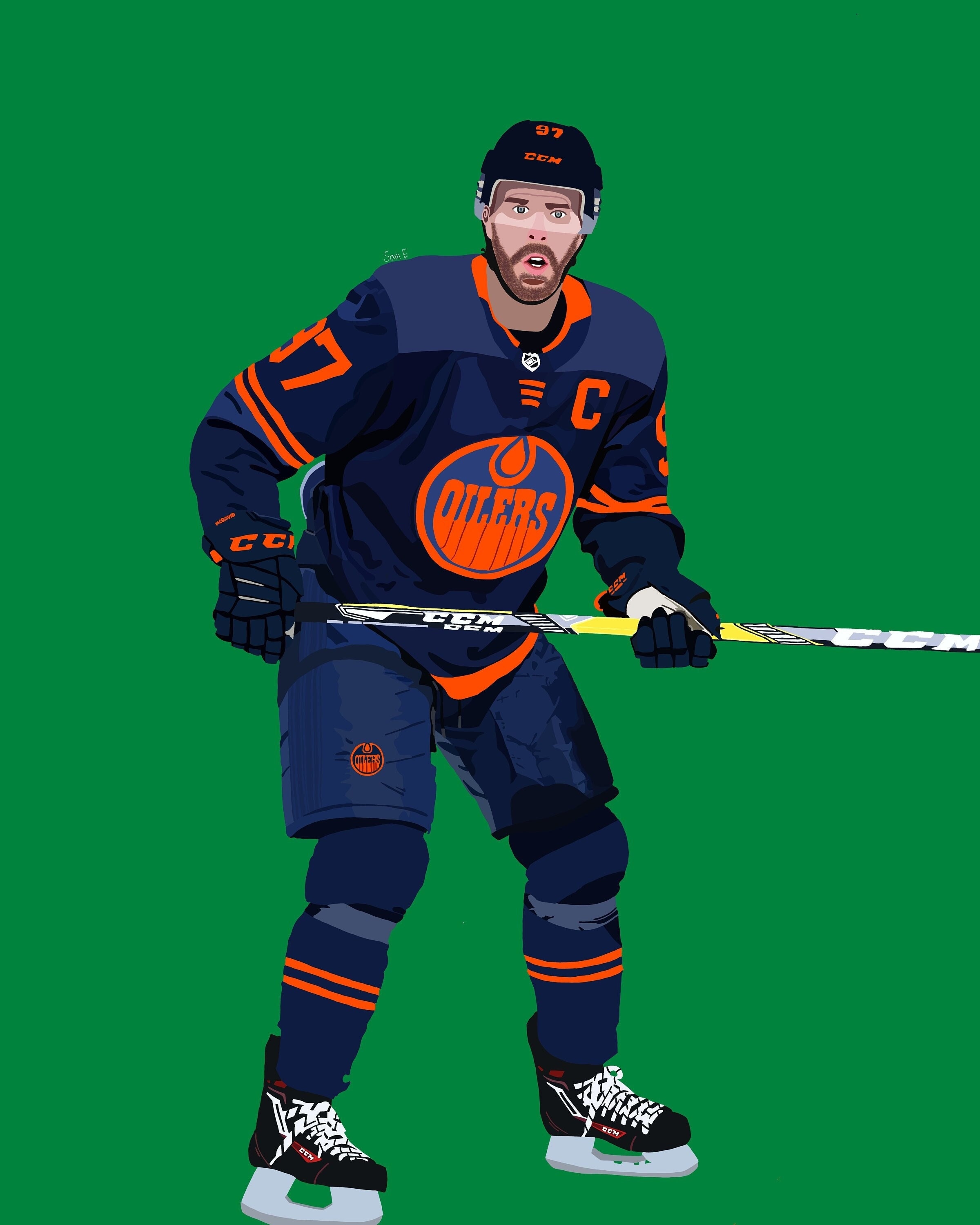 Edmonton Oilers Connor Mcdavid Print - Etsy