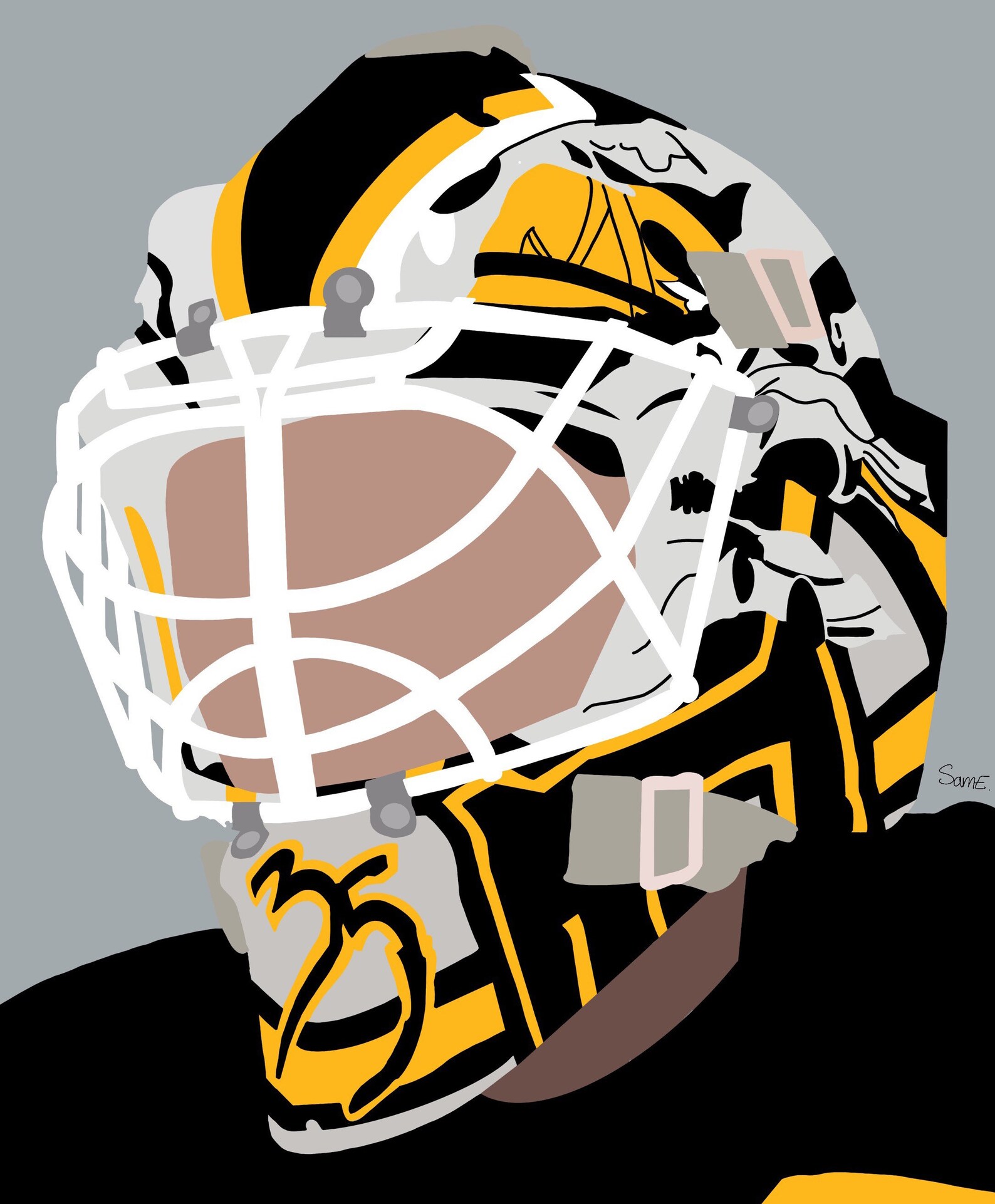 Boston Bruins Linus Ullmark Print - Etsy