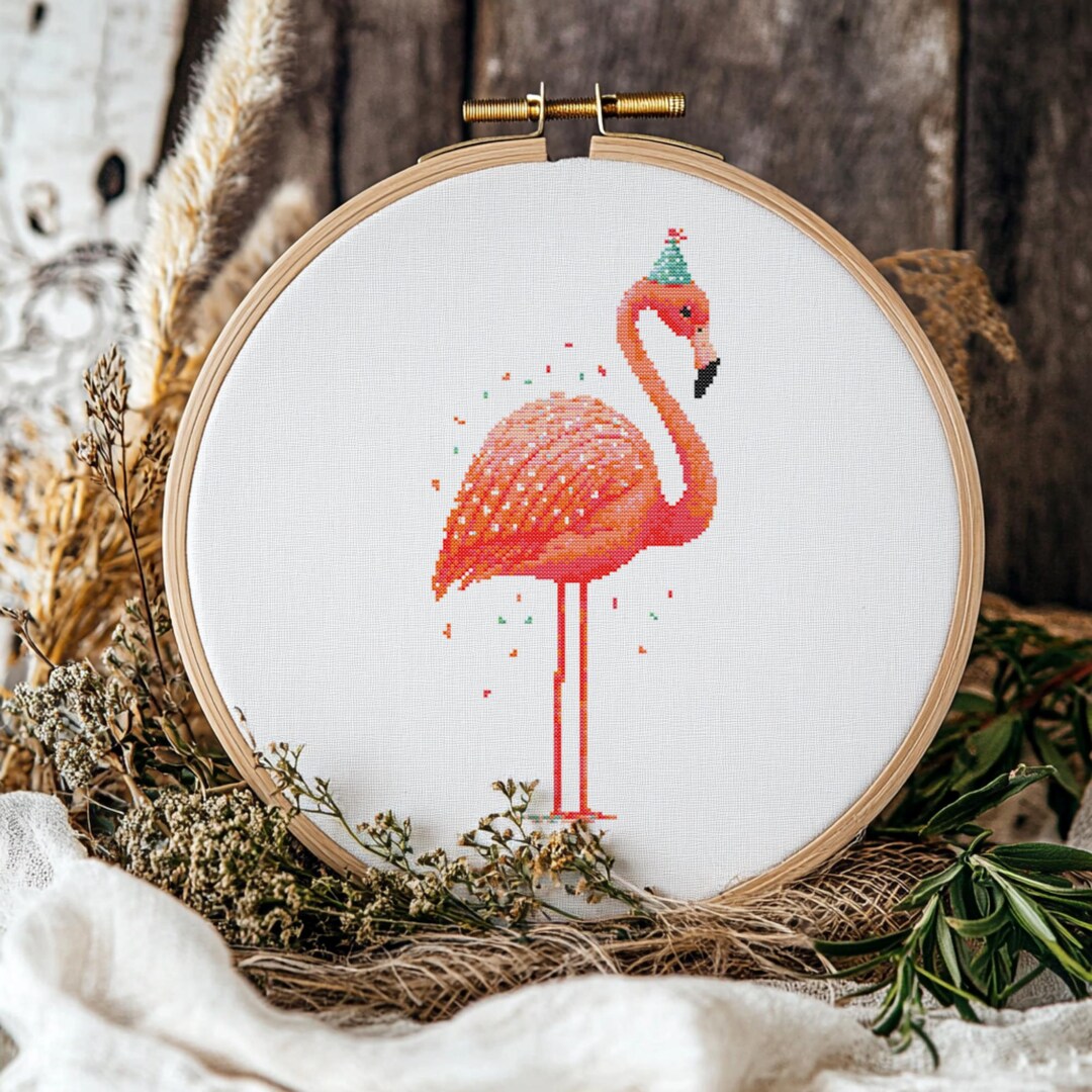 Flamingo Cross Stitch Pattern, Flamingo Cross Stitch, Cross Stitch ...