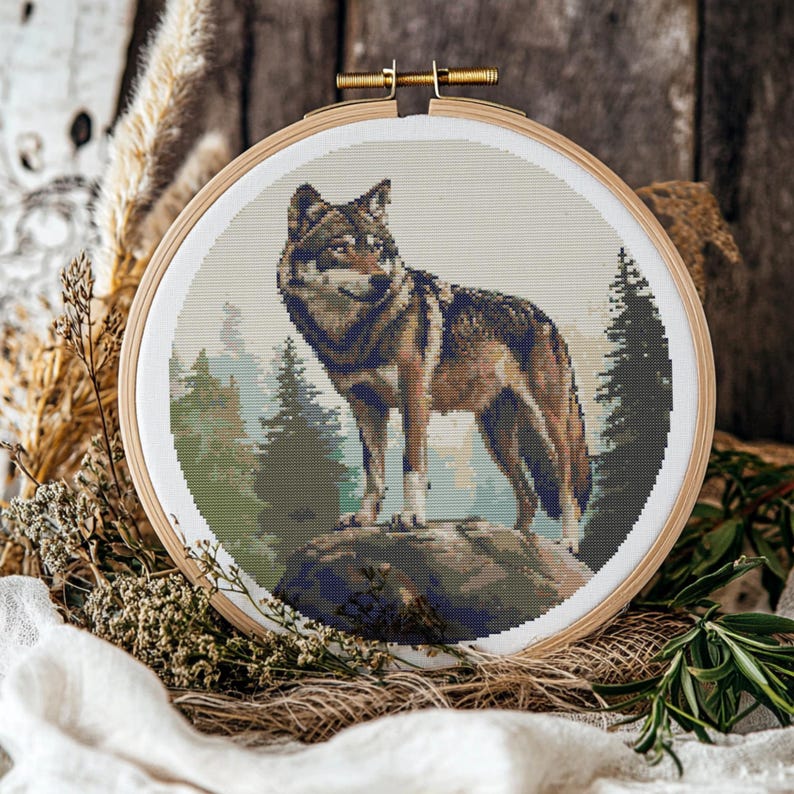 Wolf Cross Stitch Pattern, Wolf Cross Stitch, Cross Stitch Pattern ...