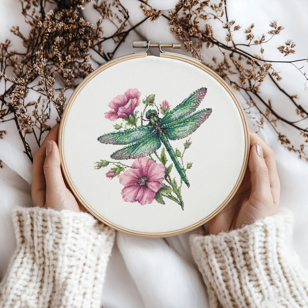 Dragonfly Cross Stitch Pattern, Dragonfly Cross Stitch, Cross Stitch ...