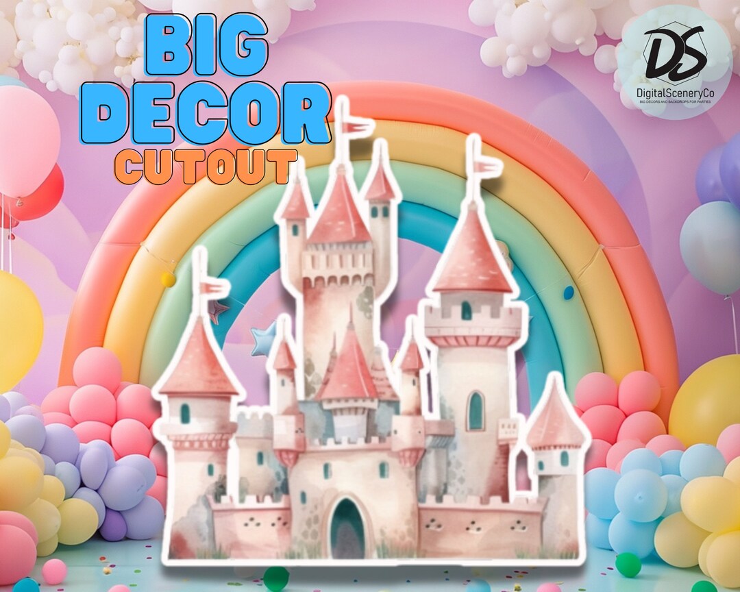 Castle Big Decor Cutout, Castle Palace Birthday, Castle Party Prop ...