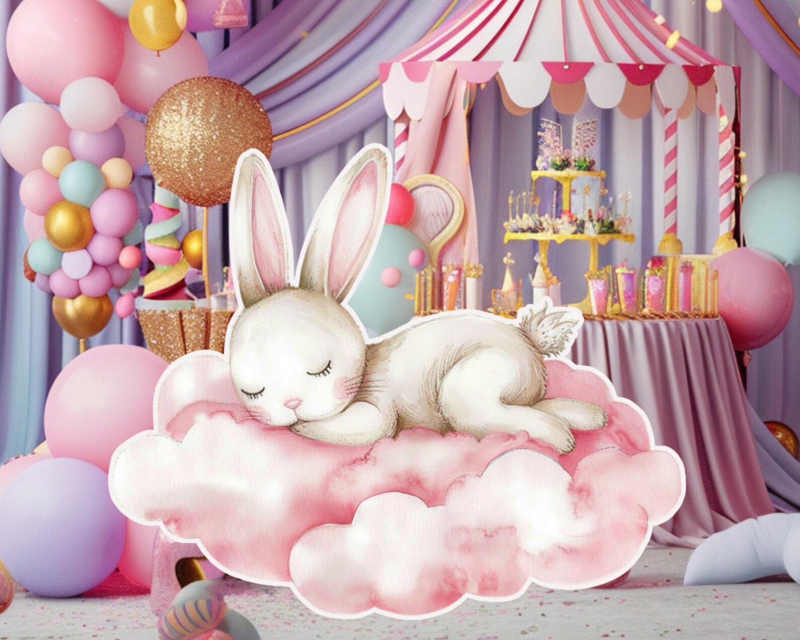 BIG DECOR RABBIT Cut Out Decor Rabbit, Rabbit Birthday Decoration Baby ...