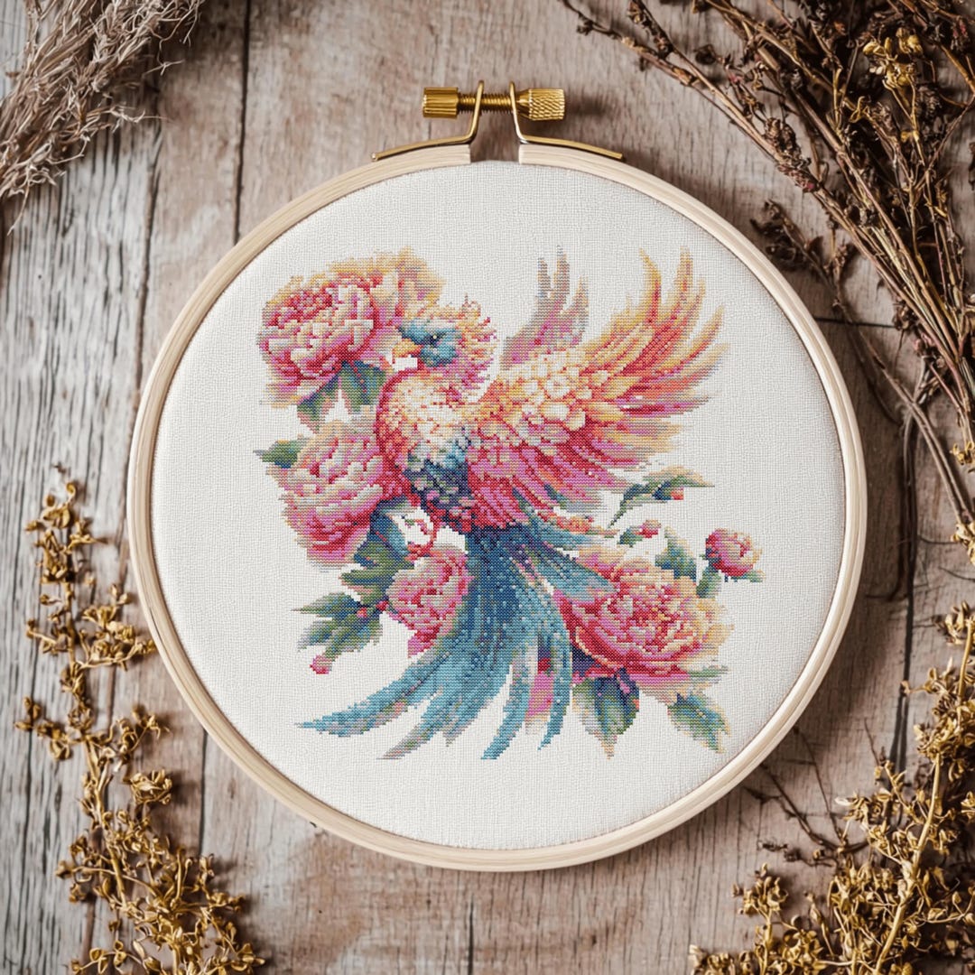 Phoenix Cross Stitch Pattern, Phoenix Cross Stitch, Cross Stitch ...