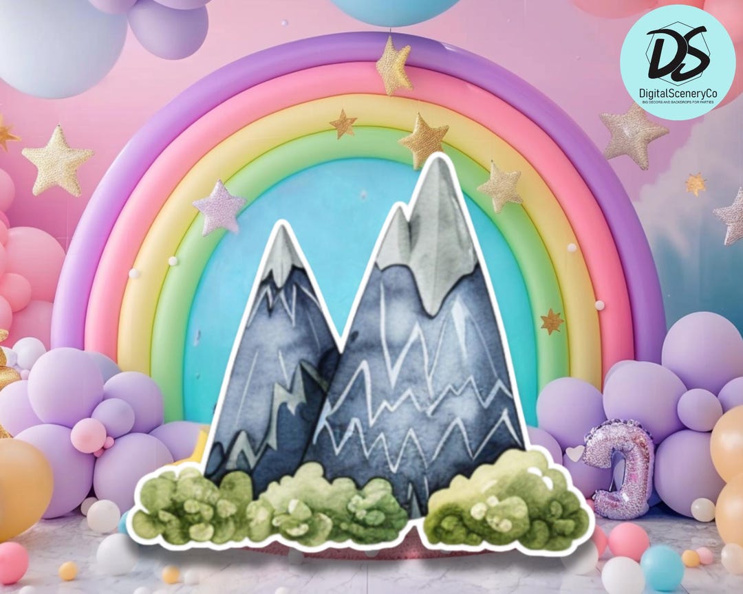 Big Decor Mountain Cutout, Mountain Birthday, Mountain Party Prop ...