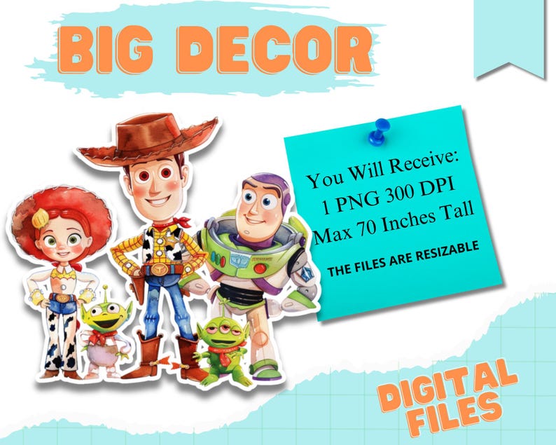Big Decor Toy Story Cutout, Toy Story Birthday, Toy Story Party Prop ...