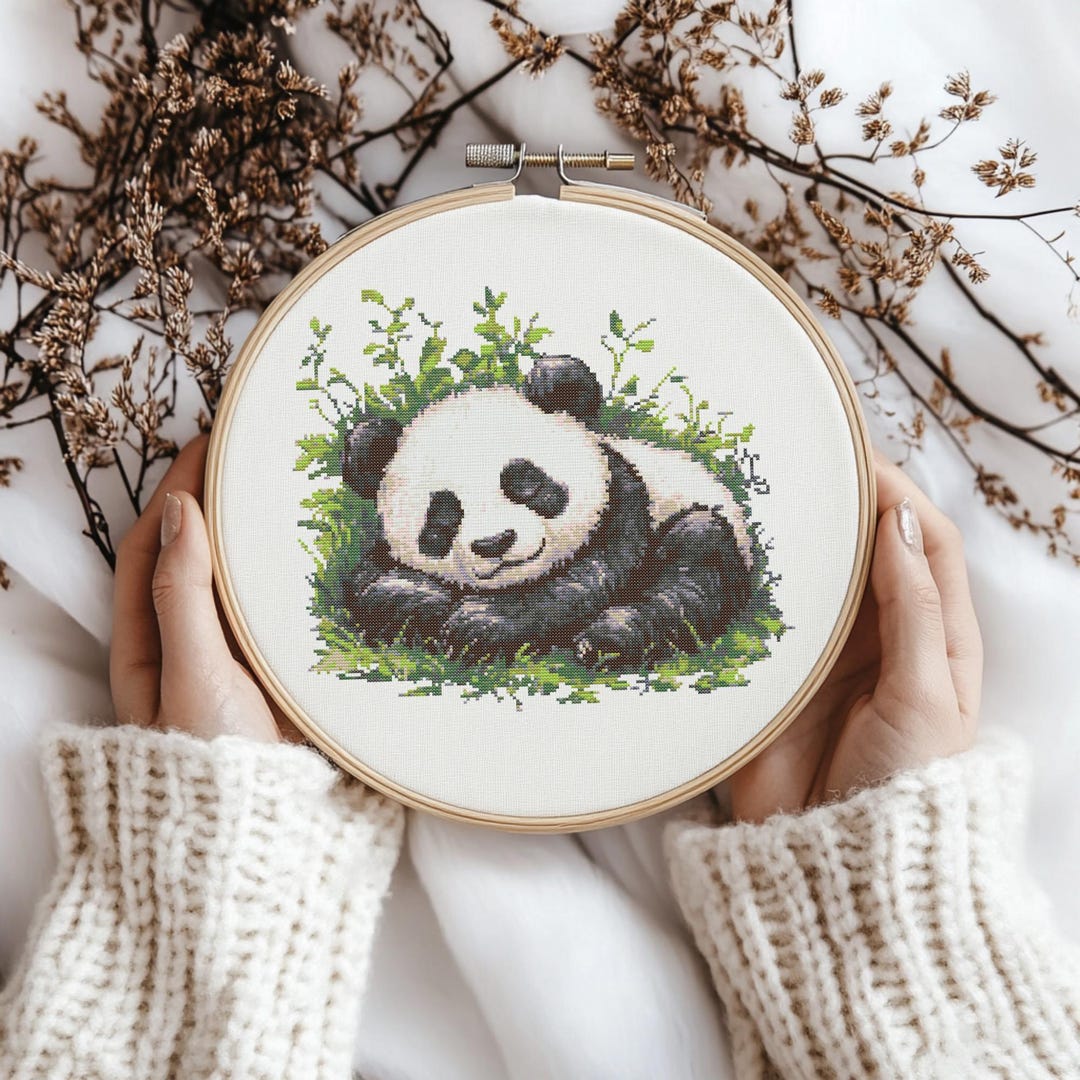 Panda Stitch Pattern, Panda Stitch Kit, Cross Stitch Pattern, Cross ...