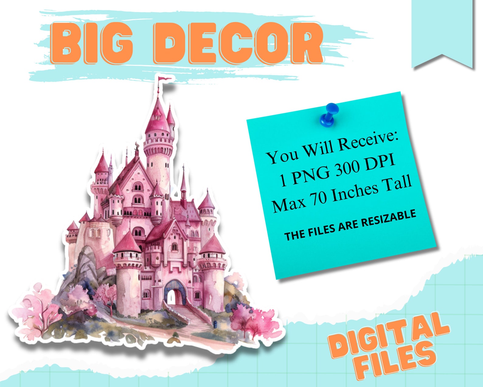 Big Decor Castle Cutout, Castle Birthday, Castle Party Prop, Castle ...