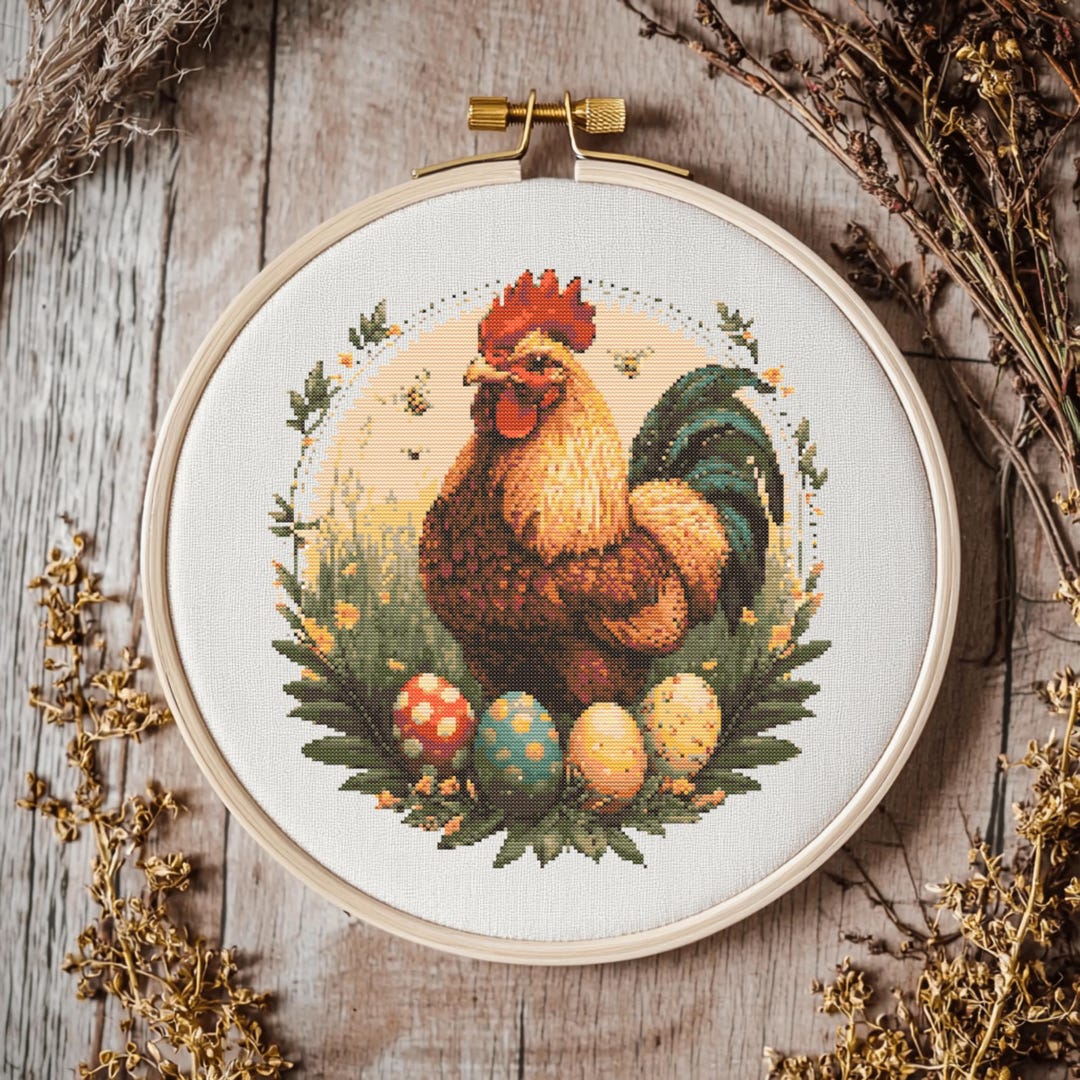 Rooster Cross Stitch Pattern, Rooster Cross Stitch, Cross Stitch ...