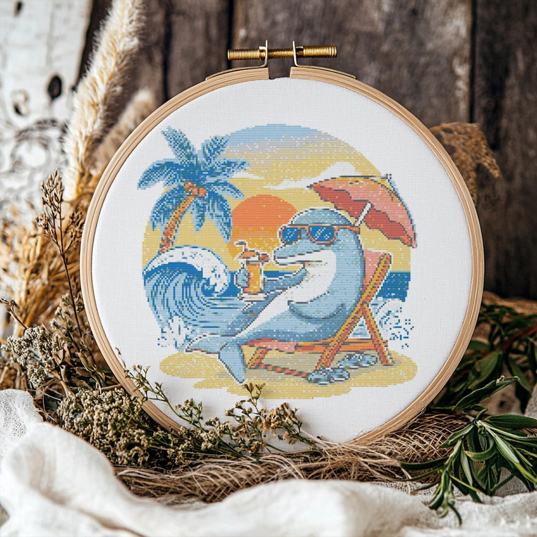Dolphin Cross Stitch Pattern, Cross Stitch, Cross Stitch Pattern, Cross ...