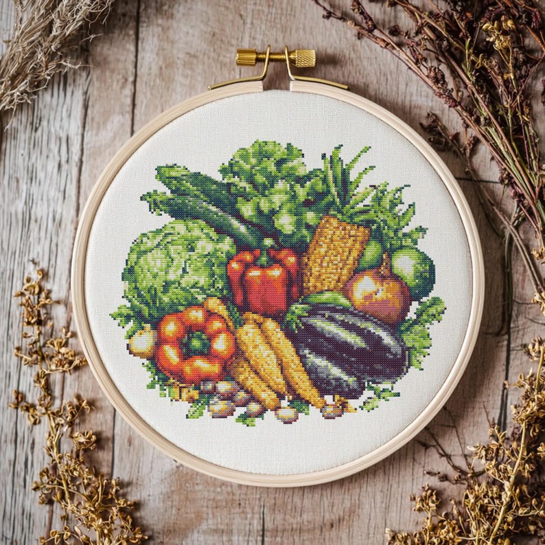 Vegetables Cross Stitch Pattern, Cross Stitch, Cross Stitch Pattern ...