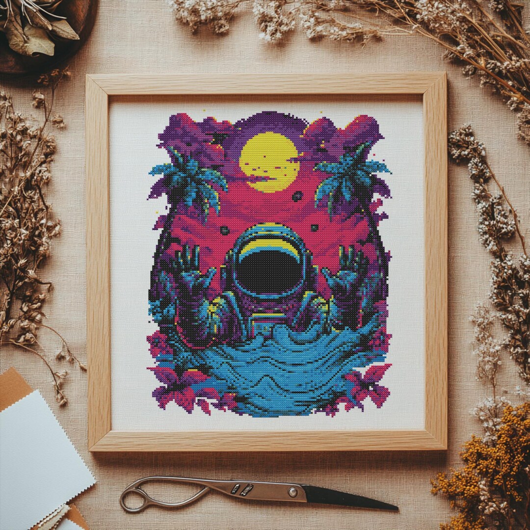 Astronaut Cross Stitch Pattern, Cross Stitch, Cross Stitch Pattern ...