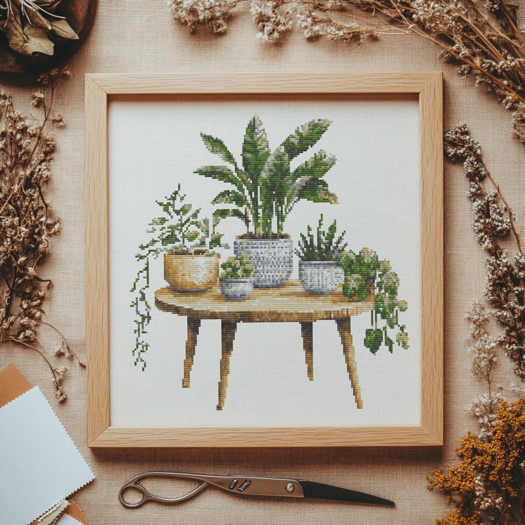 Plants Cross Stitch Pattern, Plant Stitch Kit, Cross Stitch Pattern ...