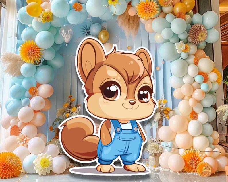Cute Squirrel Big Decor Cutout, Cute Squirrel Birthday, Cute Squirrel ...