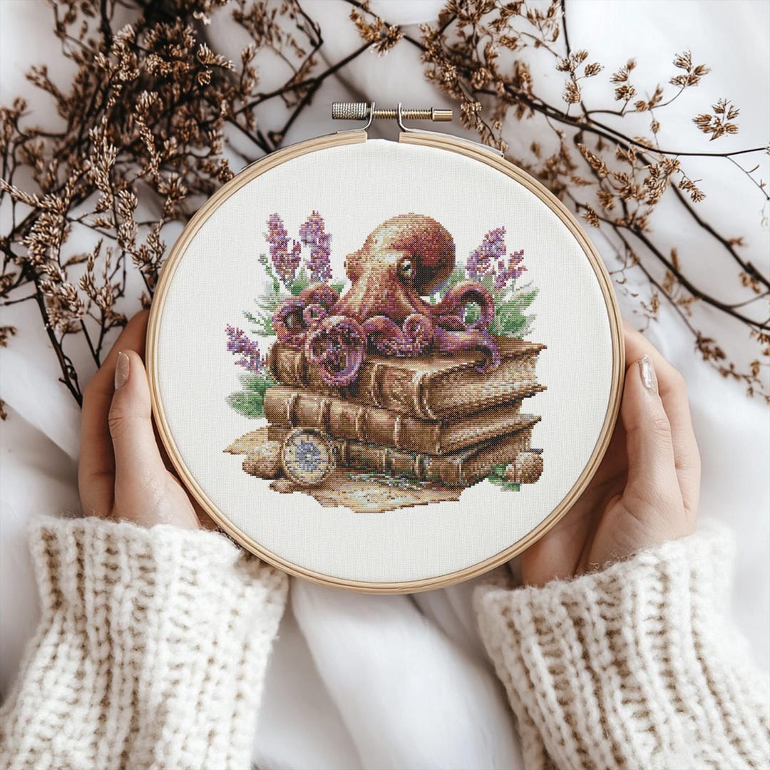 Octopus Cross Stitch Pattern, Octopus Stitch Kit, Cross Stitch Pattern ...