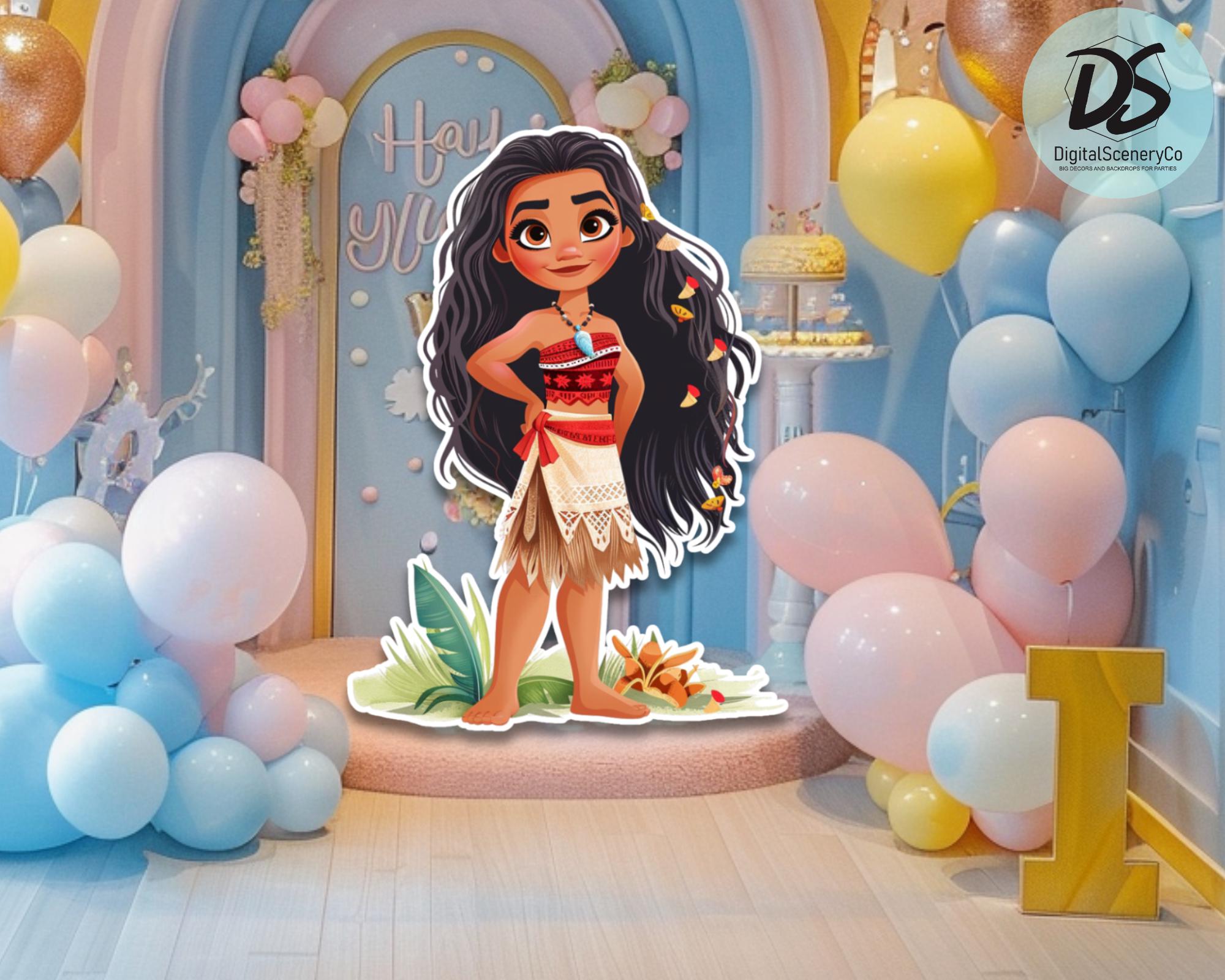 Big Decor Princess Cutout, Moana Birthday, Princess Moana Party Prop ...