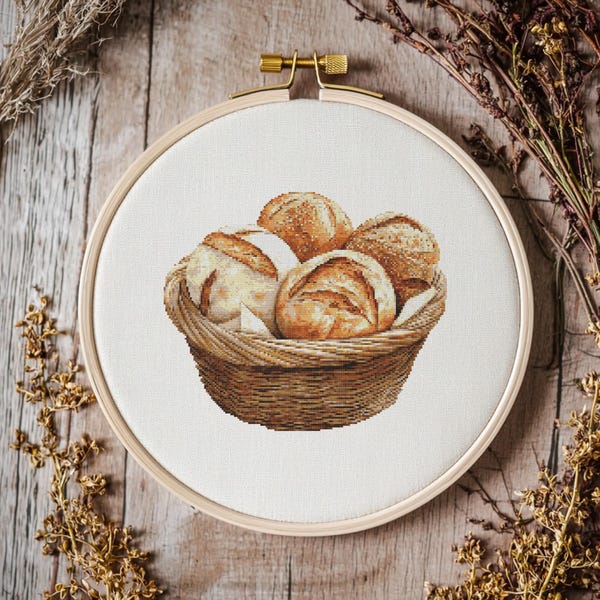 Bread Cross Stitch - Etsy